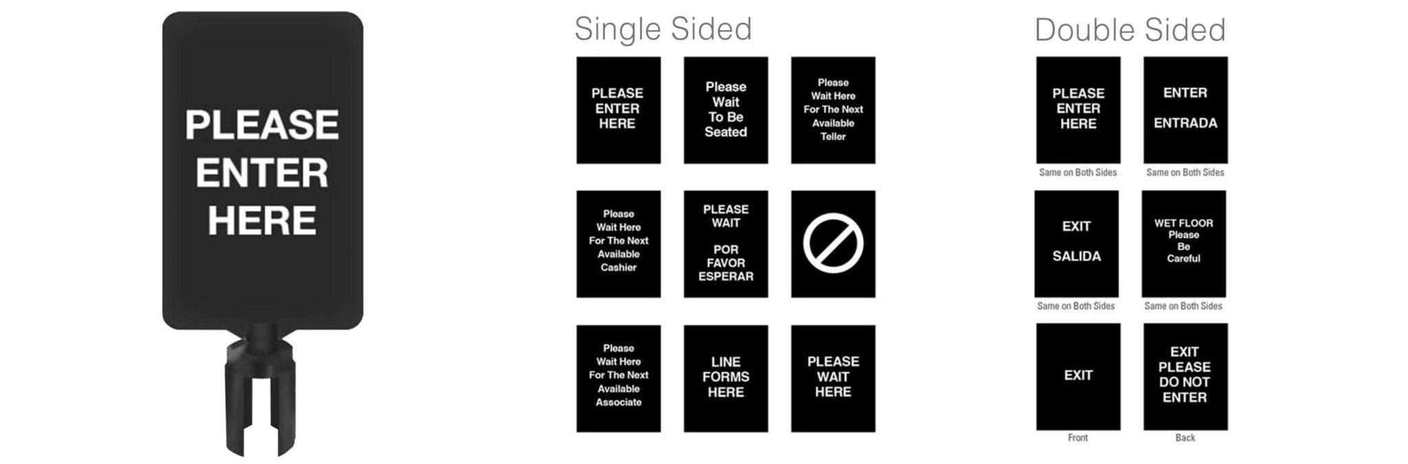 VERTICAL BELT BARRIER SIGN FRAME – Queue Solutions