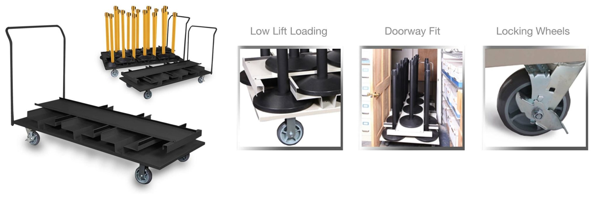BARRICADE STORAGE CART – Queue Solutions