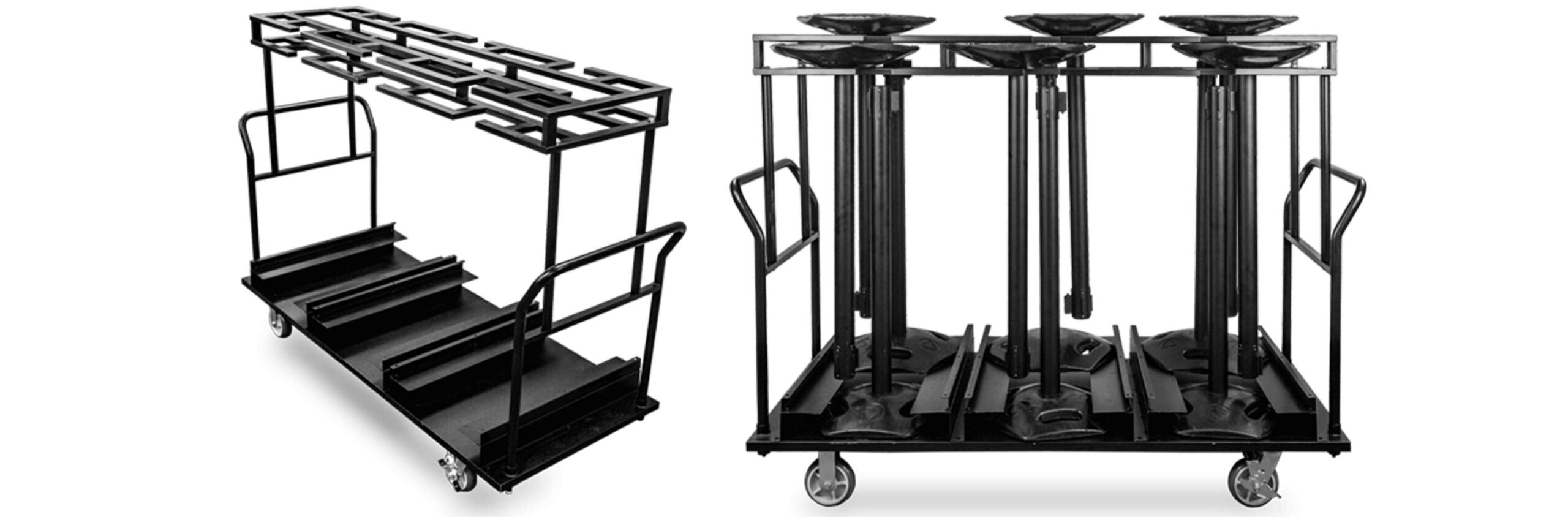 12 POST HORIZONTAL STANCHION CART – Queue Solutions